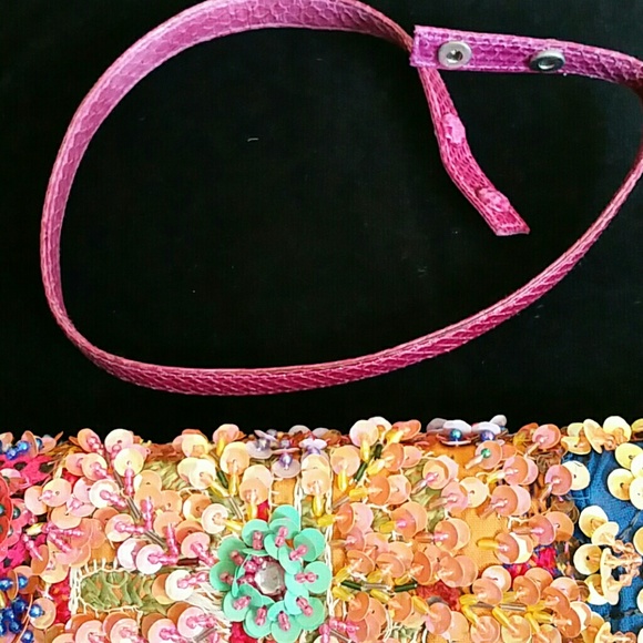 Laura lee's designs | Bags | Laura Lees Designs Floral Sequins Fabric ...